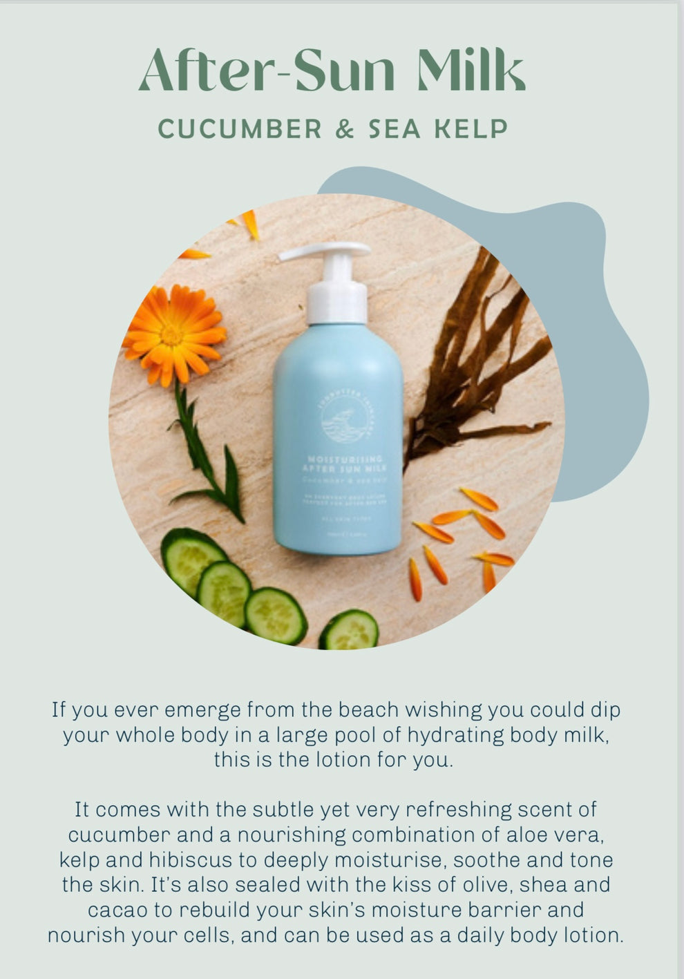 Moisturising After Sun Milk – Oceana Clean Beauty